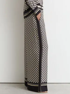 REISS Carmine Scarf-print Wide-leg Trousers