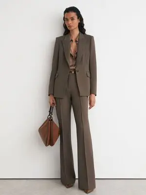 REISS Gabi Petite Puppytooth Single-breasted Suit Blazer
