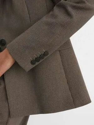 REISS Gabi Petite Puppytooth Single-breasted Suit Blazer
