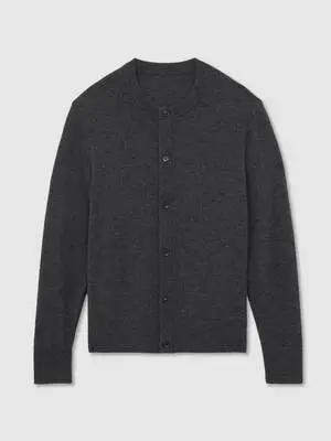 REISS Stoke Cardigan - Charcoal Grey