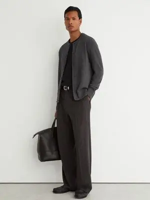 REISS Stoke Cardigan - Charcoal Grey