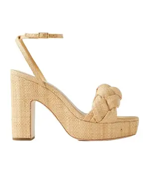 LOEFFLER RANDALL Fae Braided Raffia Platform Sandals - No