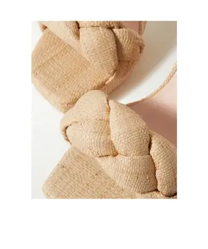 LOEFFLER RANDALL Fae Braided Raffia Platform Sandals