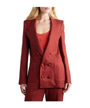Adam Lippes Double-breasted Canvas Blazer