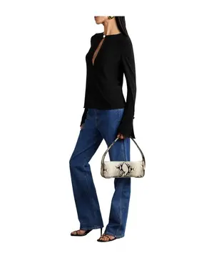 Brandon Maxwell Cutout Stretch-jersey Top