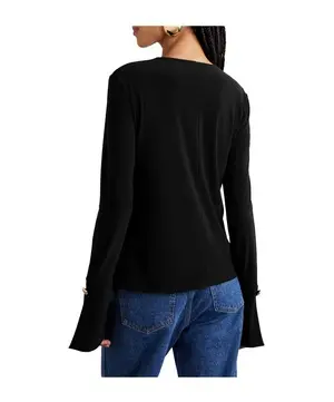 Brandon Maxwell Cutout Stretch-jersey Top