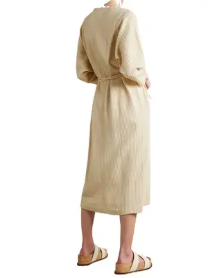 Mara Hoffman Tiffany Textured Organic Cotton-blend Wrap Dress