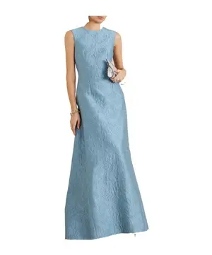 EMILIA WICKSTEAD Open-back Cloqué Maxi Dress
