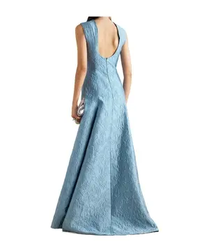 EMILIA WICKSTEAD Open-back Cloqué Maxi Dress