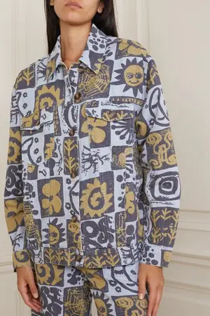 Alexander McQueen Printed Denim Jacket