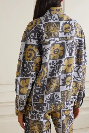 Alexander McQueen Printed Denim Jacket