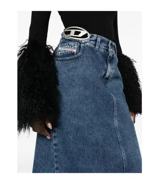 DIESEL® De-skye-s1 Denim Midi Skirt