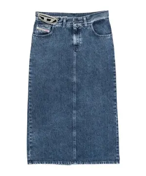 DIESEL® De-skye-s1 Denim Midi Skirt - Blue