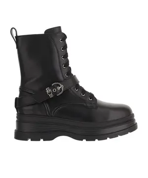 Pinko Buckled Lace-up Combat Boots