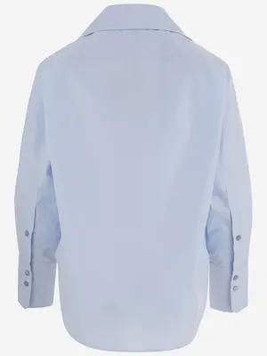 PATOU Oversized Collar Shirt - Light Blue