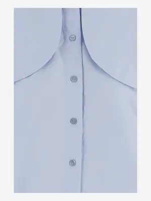 PATOU Oversized Collar Shirt - Light Blue