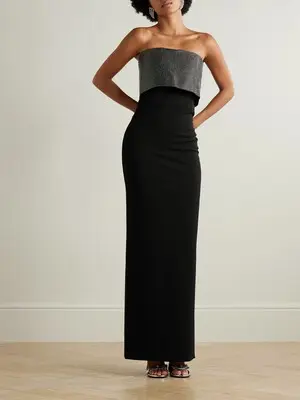 Solace Strapless Gown With Crystal Embellishments