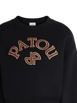PATOU Logo-embroidered Cropped Sweatshirt