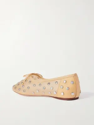 LOEFFLER RANDALL Embellished Mesh Ballet Flats