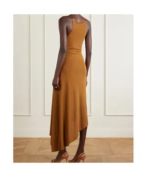 Christopher Esber Asymmetrical Draped Boatneck Maxi Dress