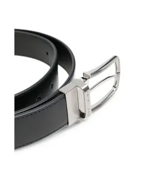 Emporio Armani Logo Engraved Buckle Belt