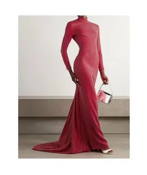Solace Long-sleeve High-neck Dress