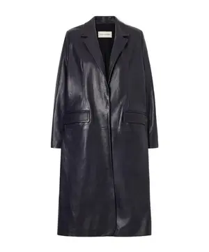 Nour Hammour Long-sleeved Coat - Navy Blue