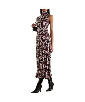 Proenza Schouler Valentina Printed Stretch-jersey Turtleneck Maxi Dress - No