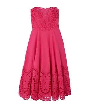Charo Ruiz Ibiza Cotton-blend Midi Dress - Red