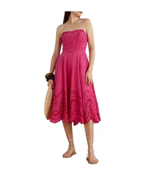 Charo Ruiz Ibiza Cotton-blend Midi Dress