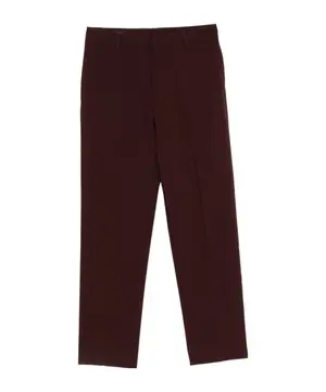 Emporio Armani Pressed-crease Straight-leg Trousers - Brown