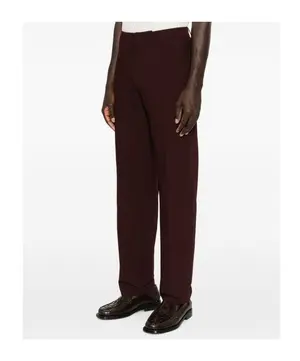 Emporio Armani Pressed-crease Straight-leg Trousers