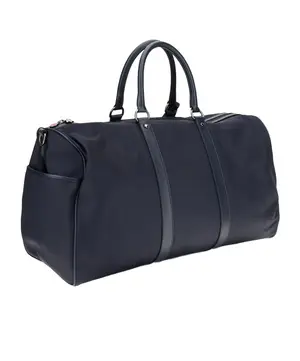Kiton Leather Trim Travel Duffle Bag