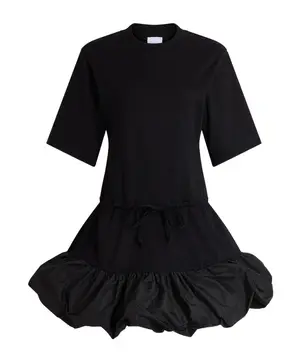 PATOU Drawstring-waist Bubble-hem Mini Dress
