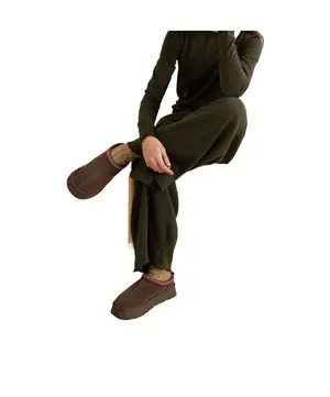 UGG Embroidered Shearling Slip-on Slipper