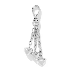 Assouline Triple-heart Charm Keychain - Silver