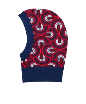 Fusalp Geometric Jacquard Balaclava - Red