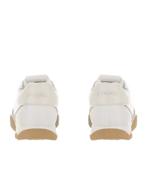 Pinko Crystal-embellished Leather Sneakers