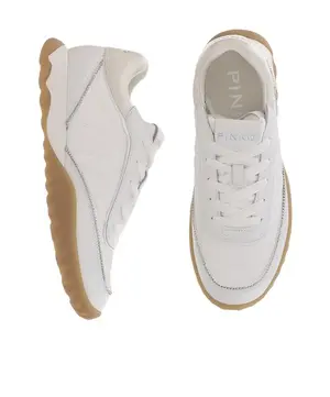 Pinko Crystal-embellished Leather Sneakers