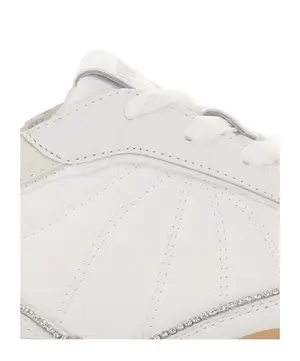 Pinko Crystal-embellished Leather Sneakers