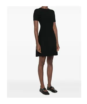 Emporio Armani Textured Scallop-edge Mini Dress