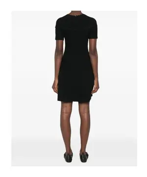 Emporio Armani Textured Scallop-edge Mini Dress