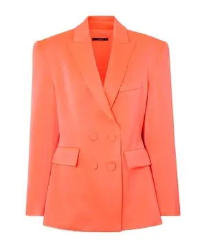 Alex Perry Shiny Satin Blazer - Pink