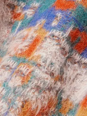 MOTHER Cropped Intarsia-knit Sweater