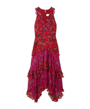 Saloni Floral Print Tiered Maxi Dress - No