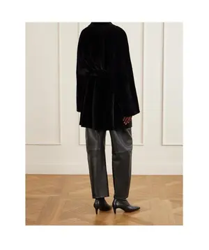 Nour Hammour Paneled Shearling Coat