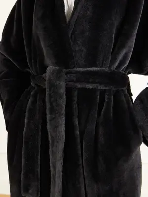 Nour Hammour Paneled Shearling Coat