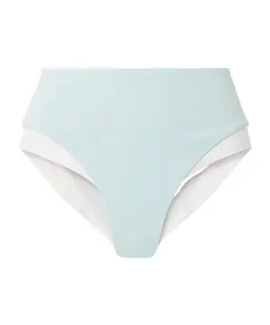 Marysia High-waisted Color Block Bikini Bottoms - White