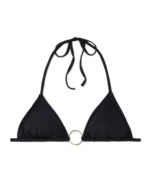 Melissa Odabash Embellished Triangle Bikini Top - Black