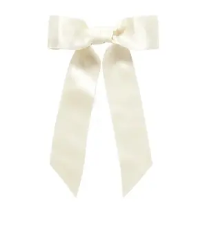 JENNIFER BEHR Satin Hair Clip - White